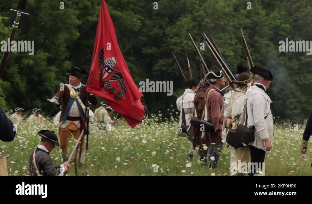 American Revolutionary War Soldiers in Battle - Muskets and Black ...