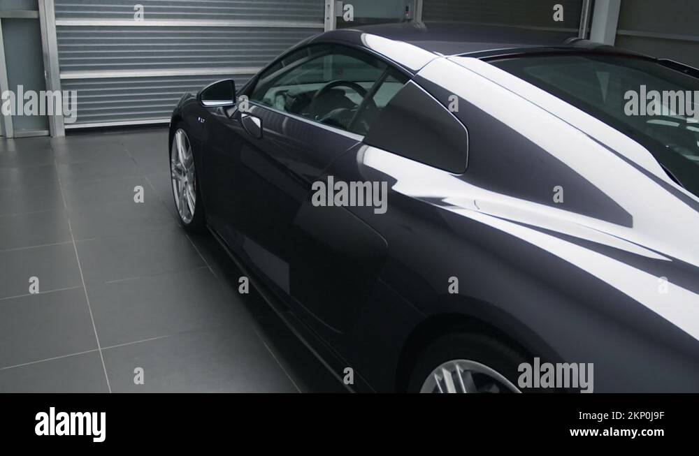 Shiny Exterior Of Audi R8 Sportscar With Close Up Glimpse Of Interior ...