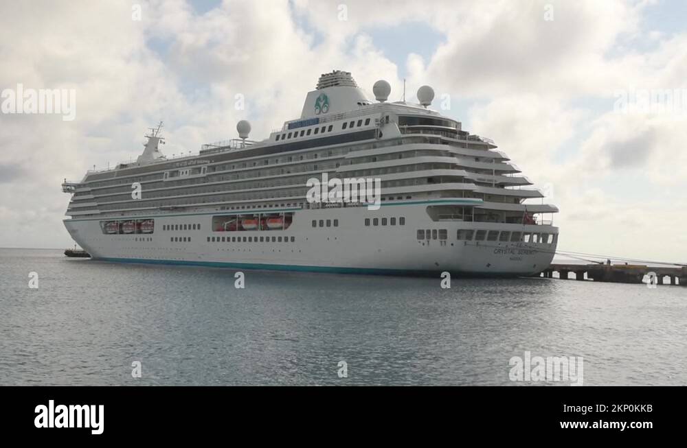 Cruise ship back side view Docked on port in Mexico | Crystal Serenity ...