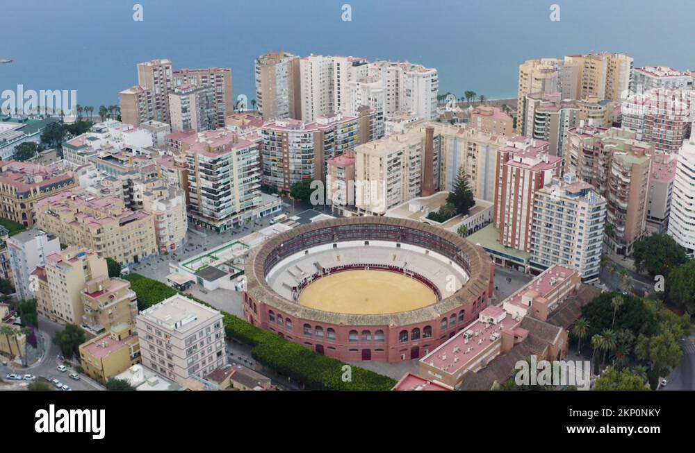 Bullfighting arena on La Plaza de Toros,La Malagueta,Málaga,by the sea ...