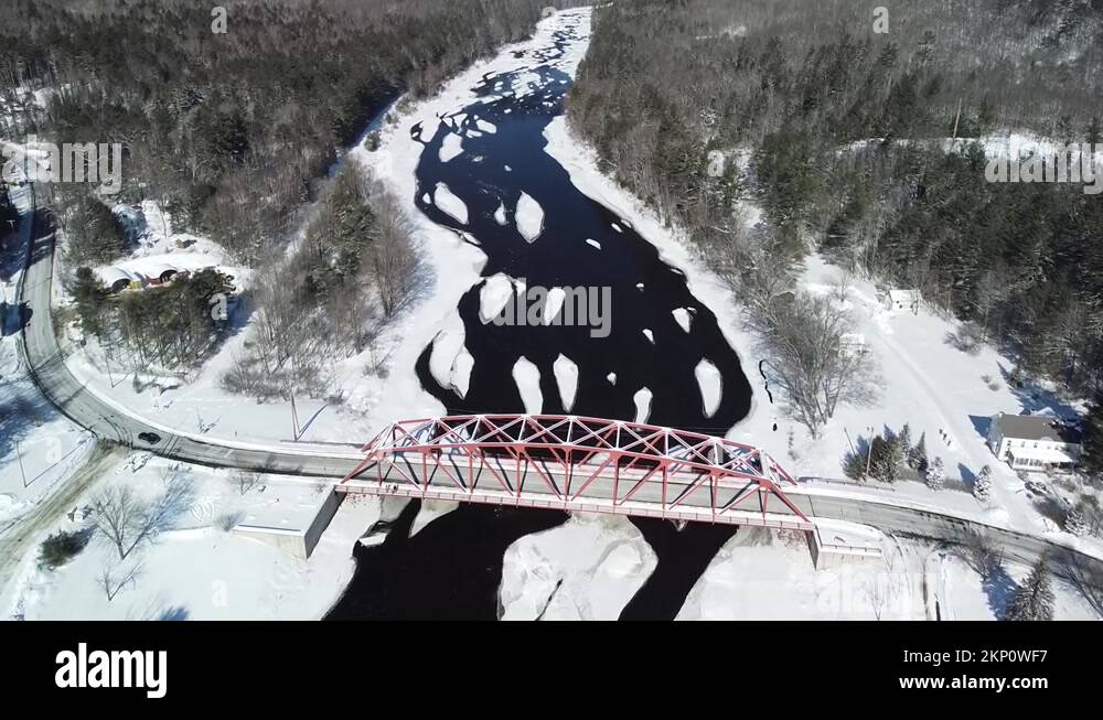 Riparius, NY - DJI Mini Hudson River Bridge Pan Stock Video Footage - Alamy