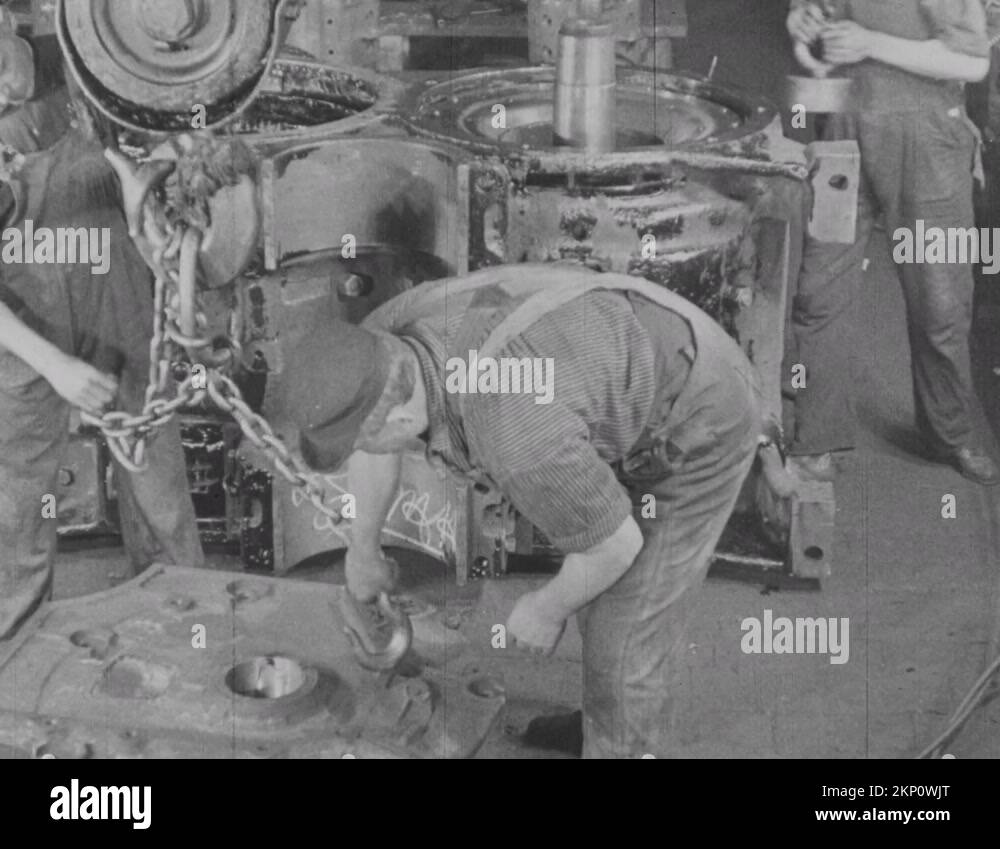 1920s - Assembling train engine at Westinghouse Manufacturing Stock ...