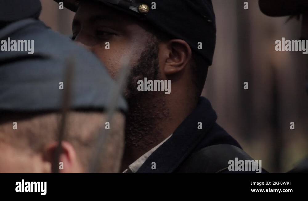 American civil war union soldier african american Stock Videos ...