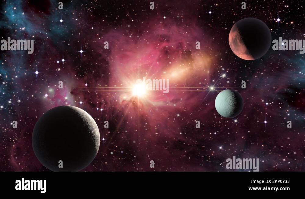 Space background flying through universe galaxies stars and nebulae ...