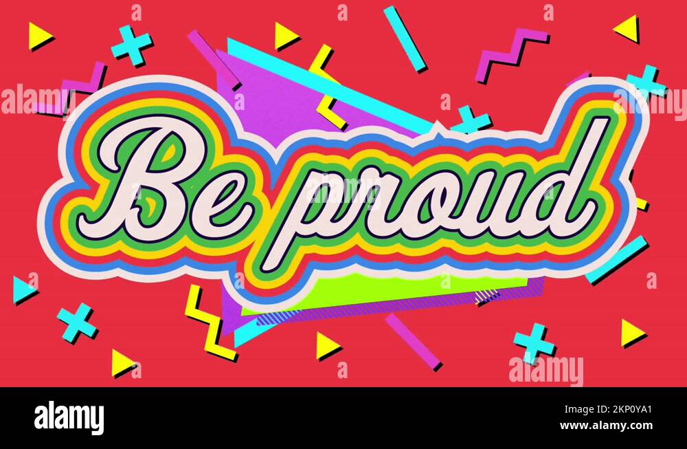 Animation proud text rainbow colours Stock Videos & Footage - HD and 4K ...