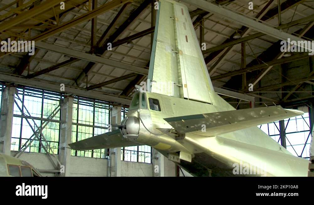 Close-up of tail section of An-12 military transport aircraft (NATO ...