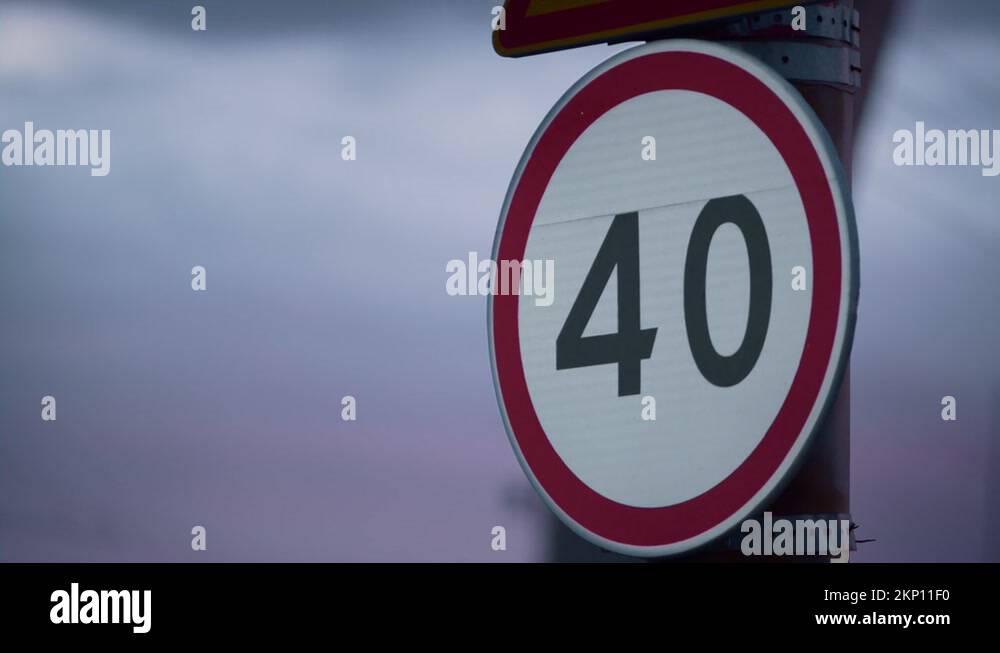 Temporary speed limit sign Stock Videos & Footage - HD and 4K Video ...