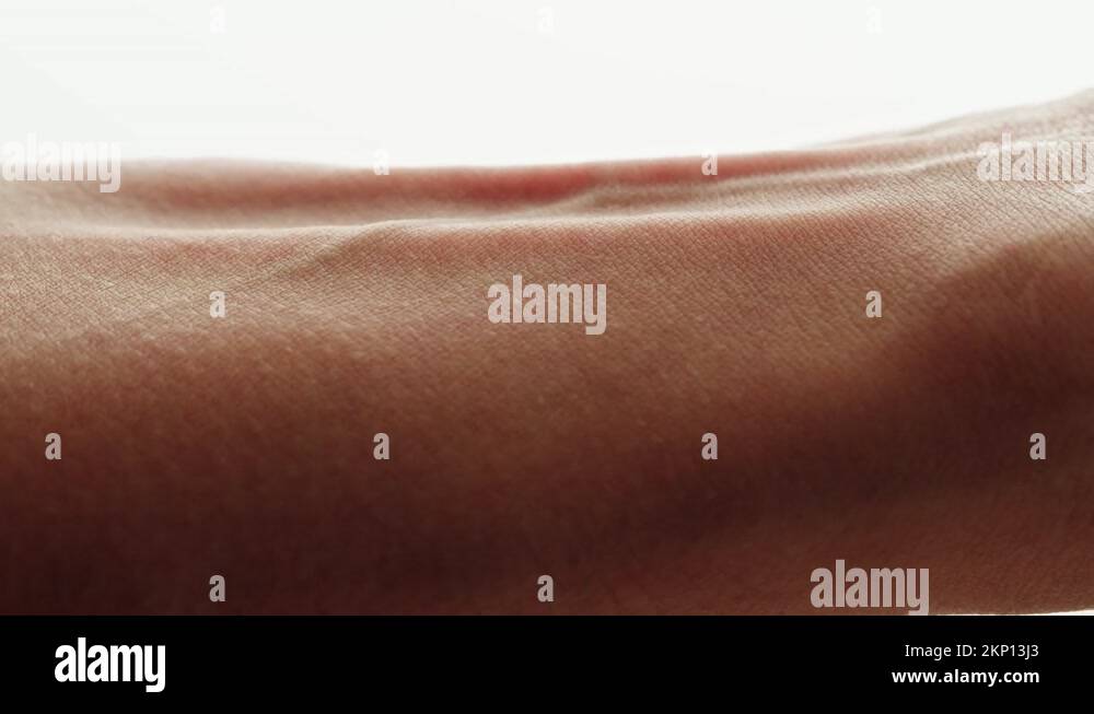 Hand skin texture close-up. Arm surface macro shooting, veins and ...