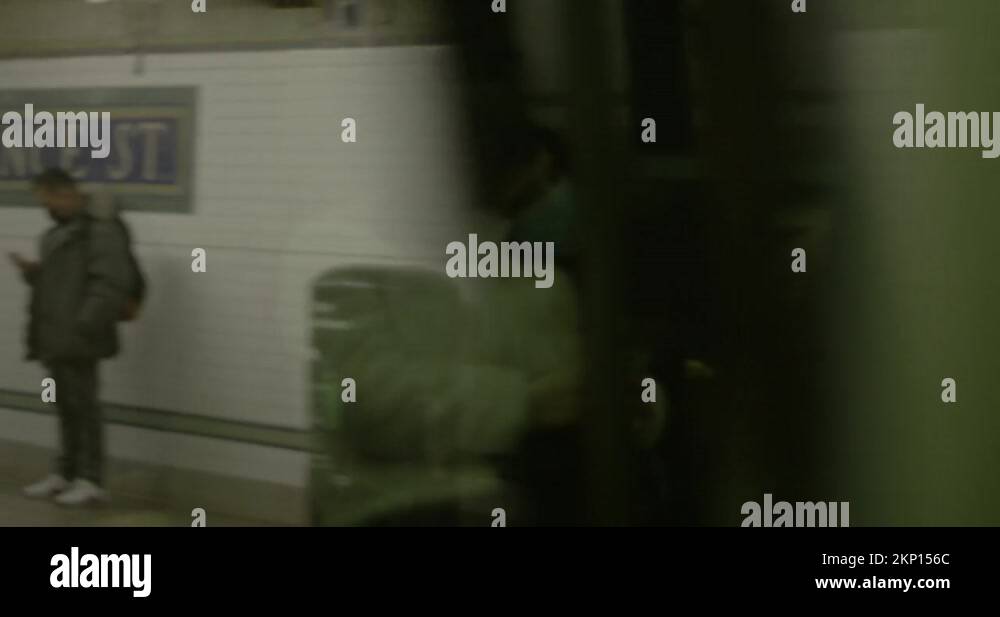 The subway platform and a running express train Stock Video Footage - Alamy