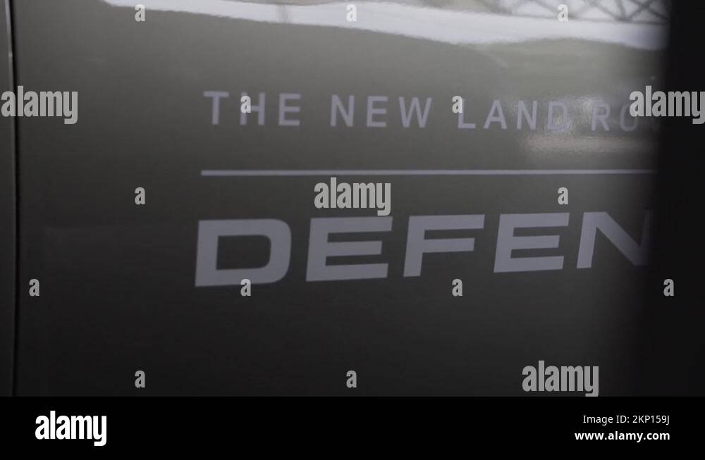 logo on door of new generation Land rover Defender, british off-road ...