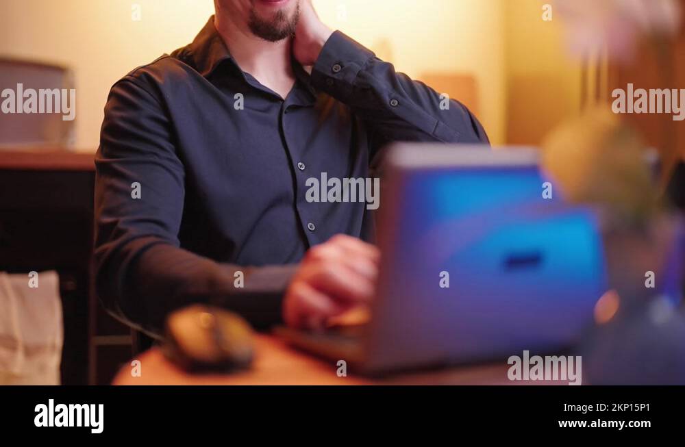 Computer neck pain Stock Videos & Footage - HD and 4K Video Clips - Alamy