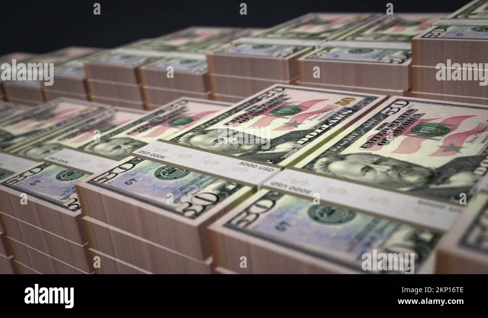 Dollar money banknote pack growth up loop Stock Video Footage - Alamy