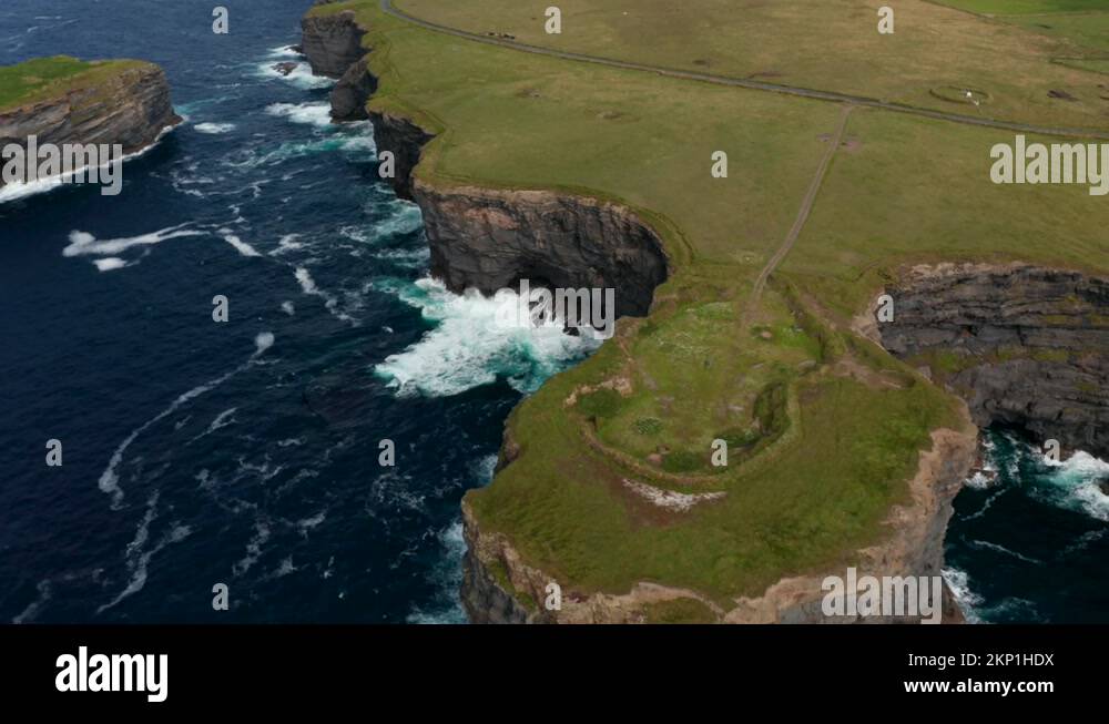 Rough waves crashing to coast and splashing into height. Natural scenic ...