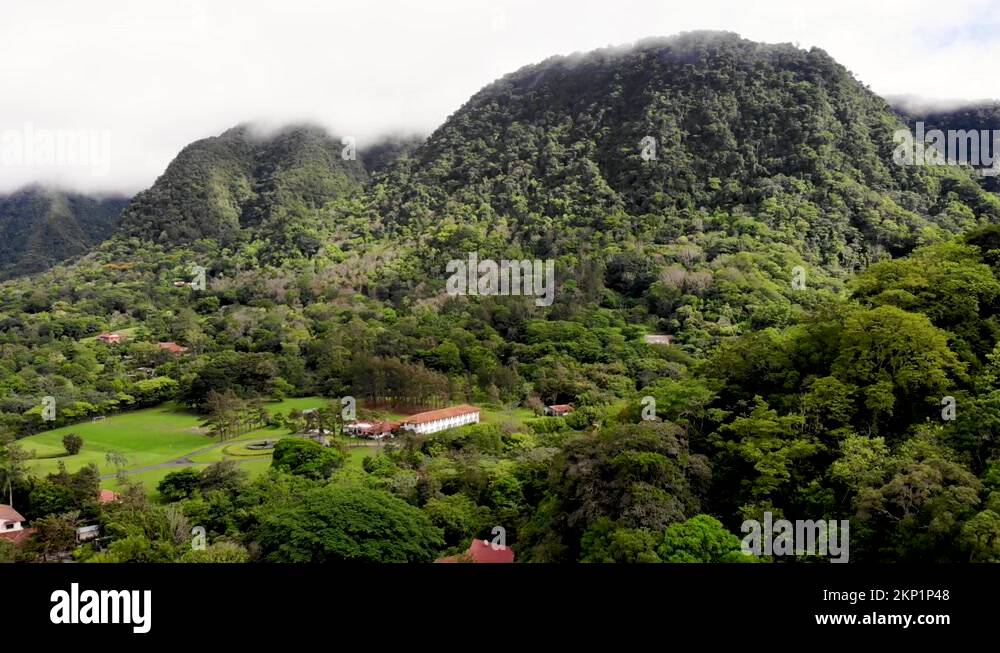 Approaching crater wall mountain of an extinct volcano in Valle de ...