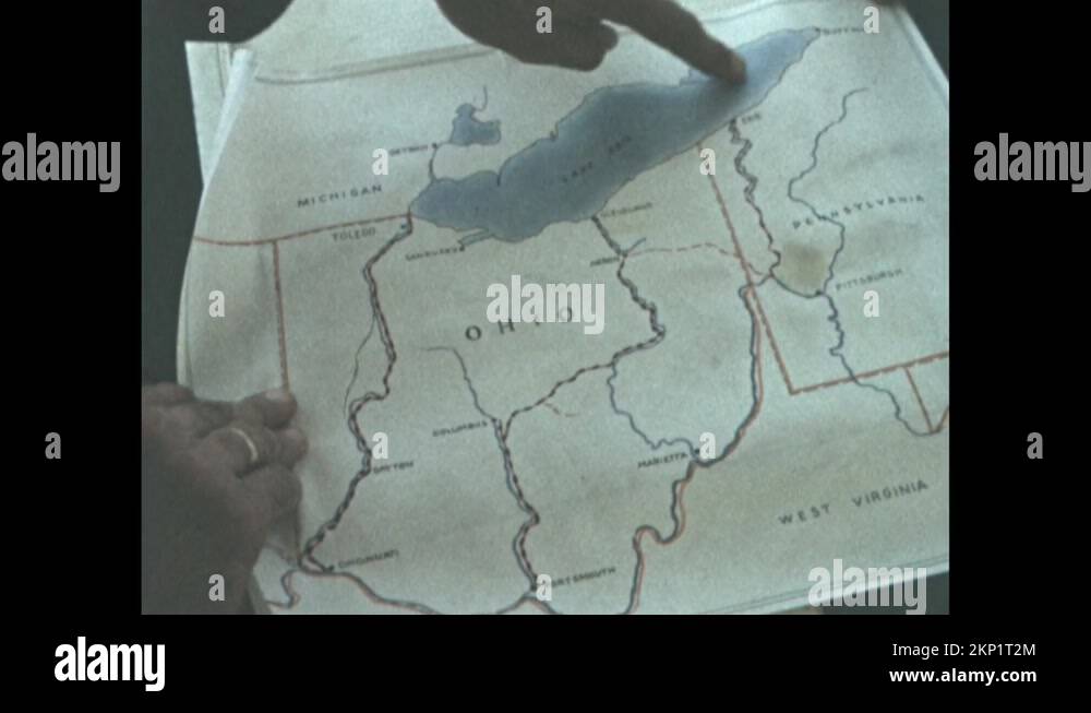 1840s: map of Ohio Stock Video Footage - Alamy