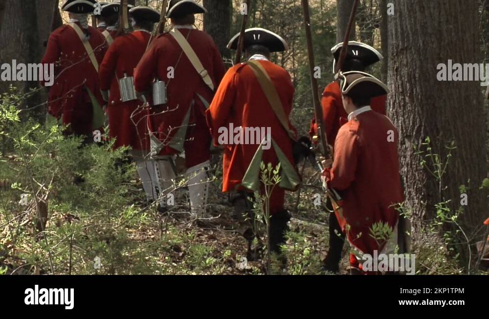 British Soldiers of the French & Indian War era with muskets - marching ...