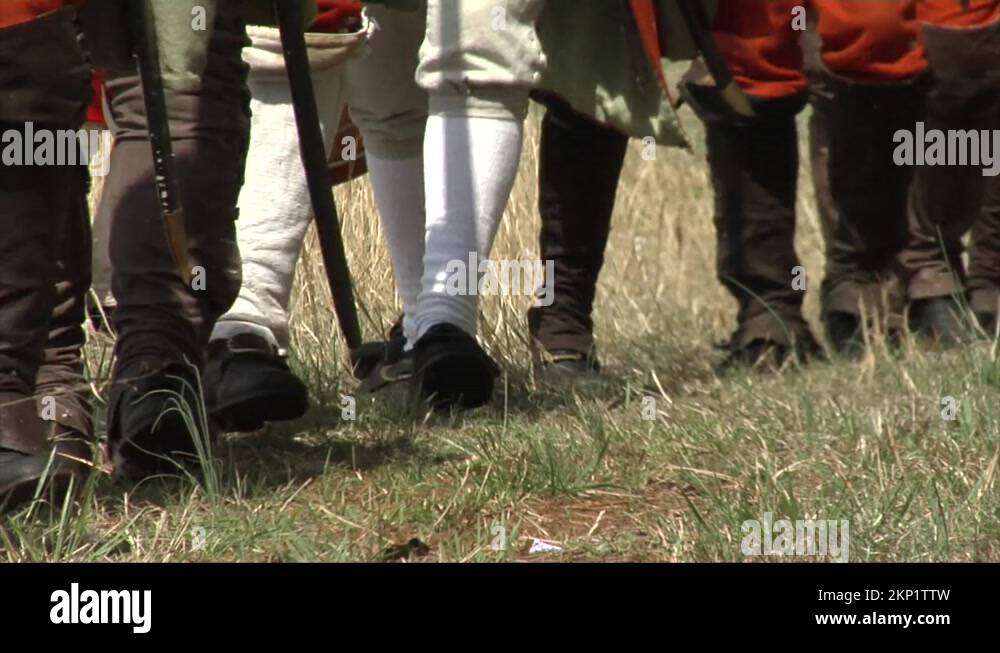 Soldier Boots of the French & Indian War era with flintlock muskets ...