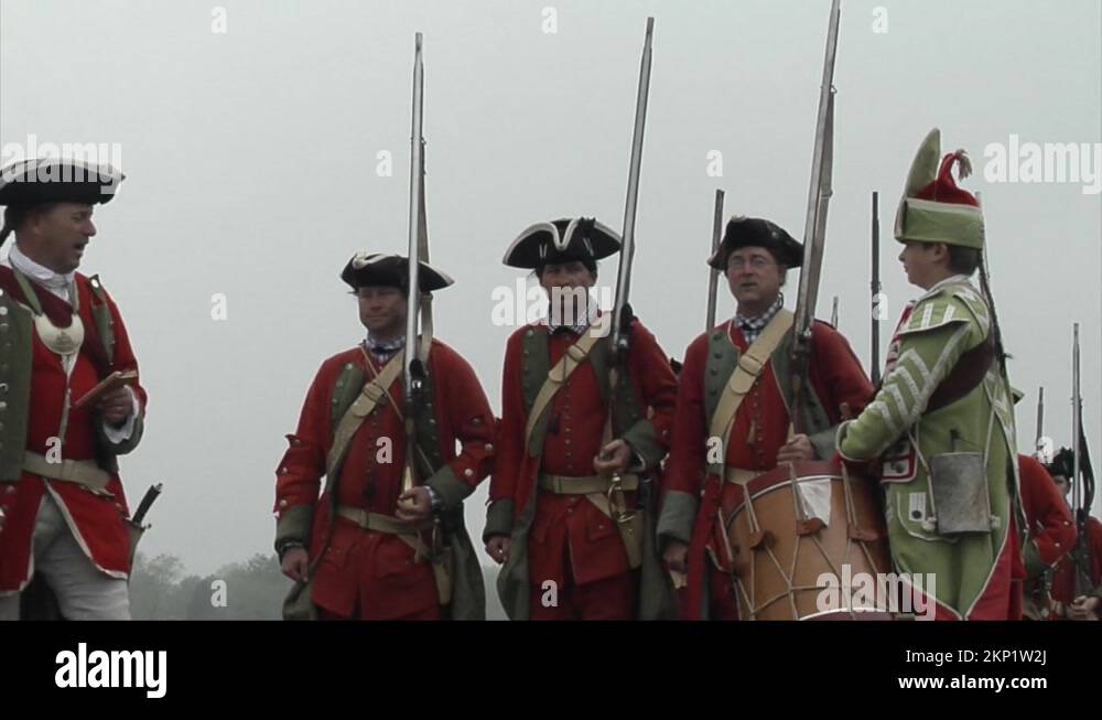 Soldiers of the French & Indian War era with muskets - Stand in ...