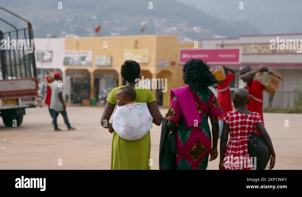 African woman with baby on her back Stock Videos & Footage - HD and 4K ...
