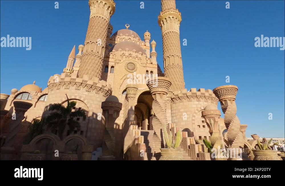 El Sahaba Mosque with magnificent minarets, Old Town in Sharm El Sheikh ...
