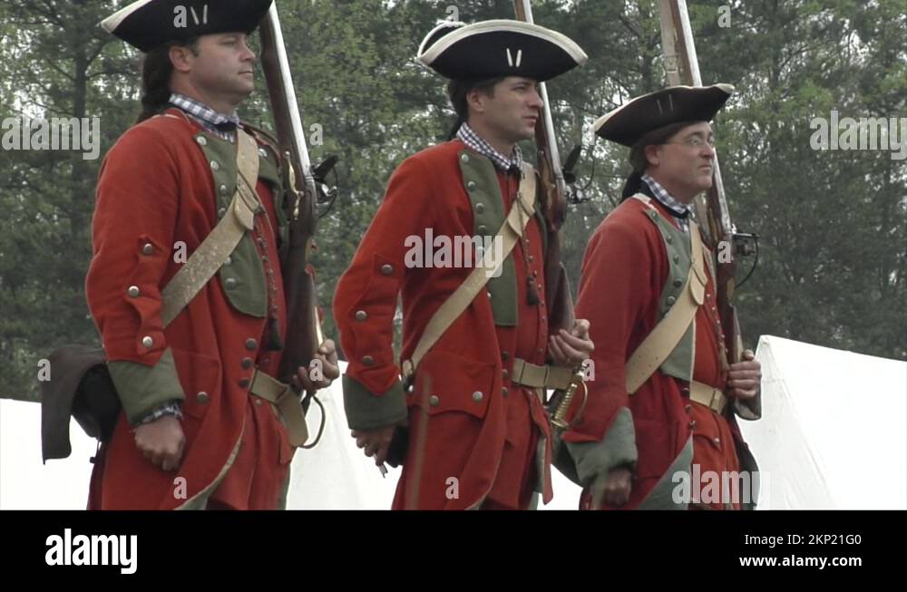 British Soldiers of the French & Indian War era with muskets - move in ...
