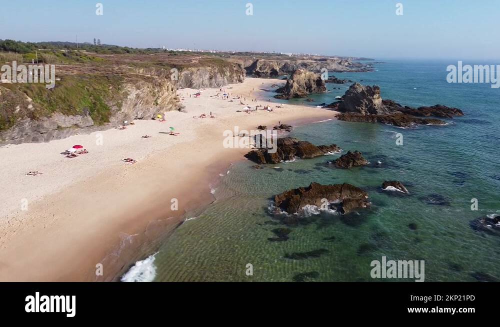 Praia da Samoqueira Beach near Porto Covo, Alentejo, West Portugal ...