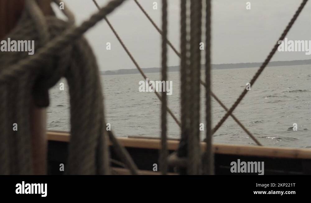 Exploration boat - Tall-ship, rigging, masts and giant sails at sea ...