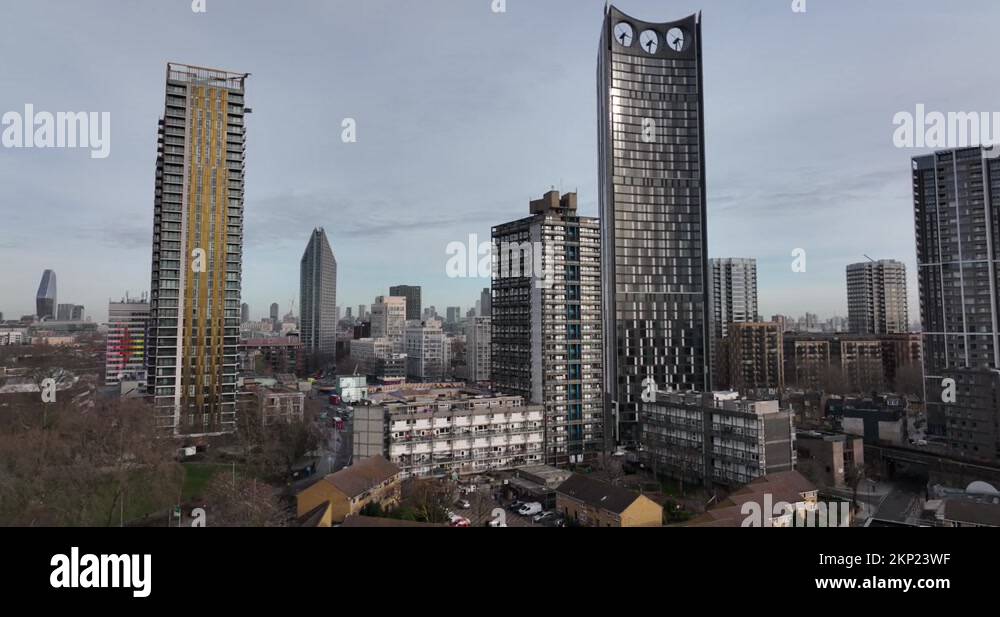 Modern high rise apartment buildings in Elephant and Castle Stock Video ...