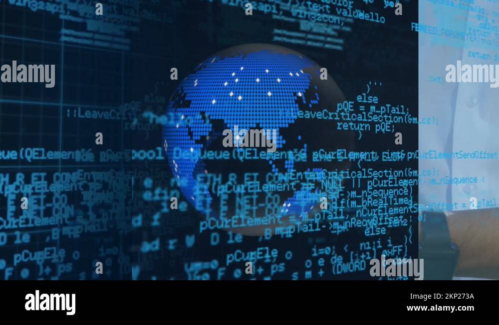 Animation data processing over rotating Stock Videos & Footage - HD and 4K Video Clips - Alamy