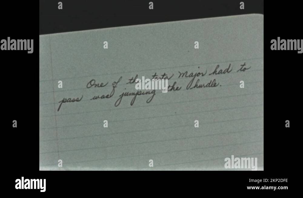 1950s: Handwriting on paper. Photographs of girl and dog competing at ...