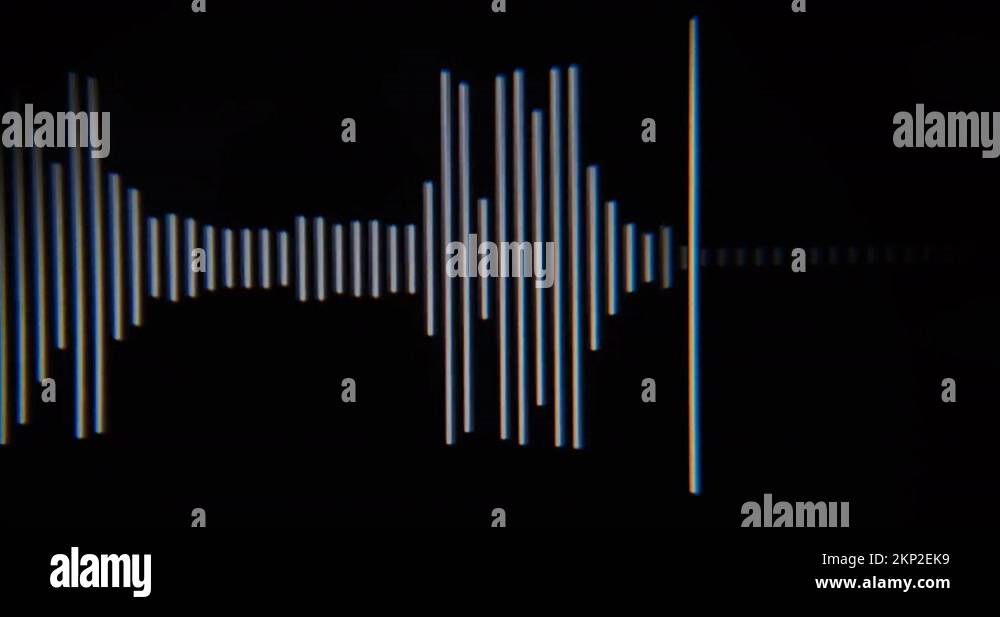 Sound wave graph through a magnifying glass. The waveform of the ...