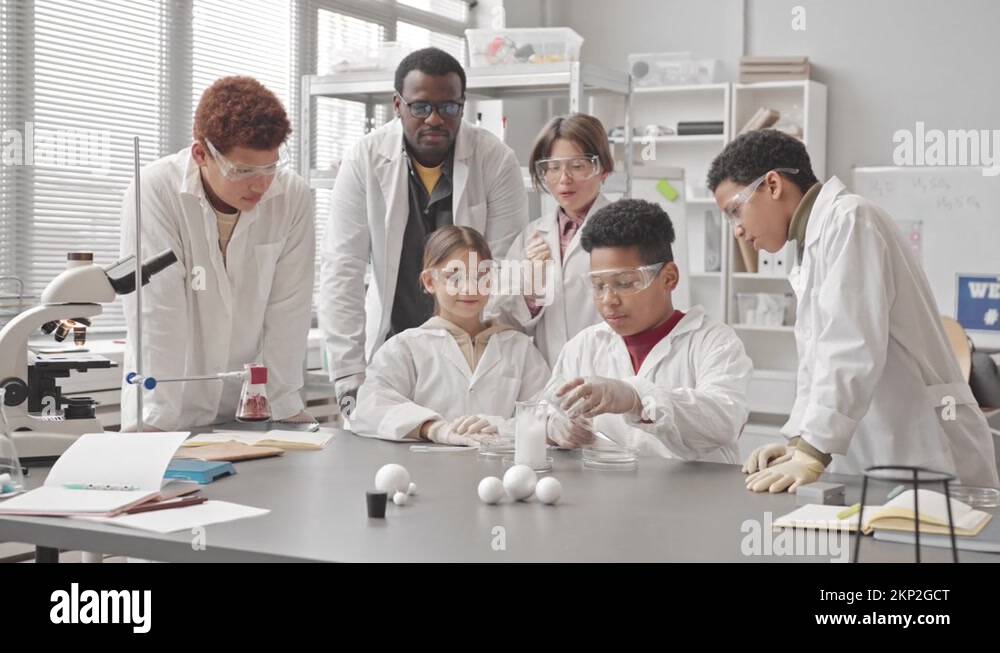Pupils experimenting science class Stock Videos & Footage - HD and 4K ...