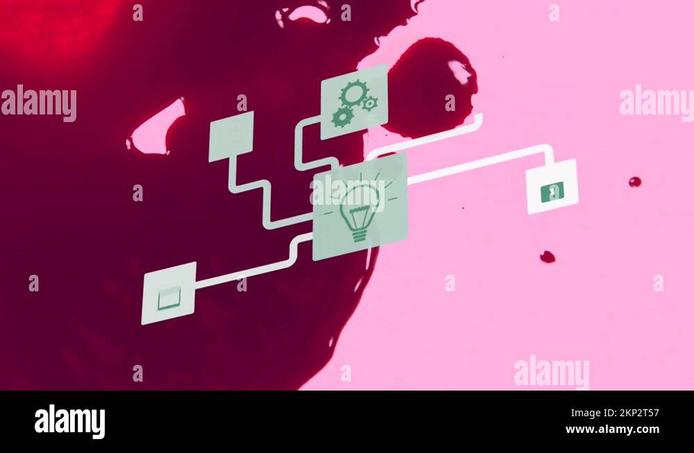 Animation icons technology devices connections Stock Videos & Footage ...