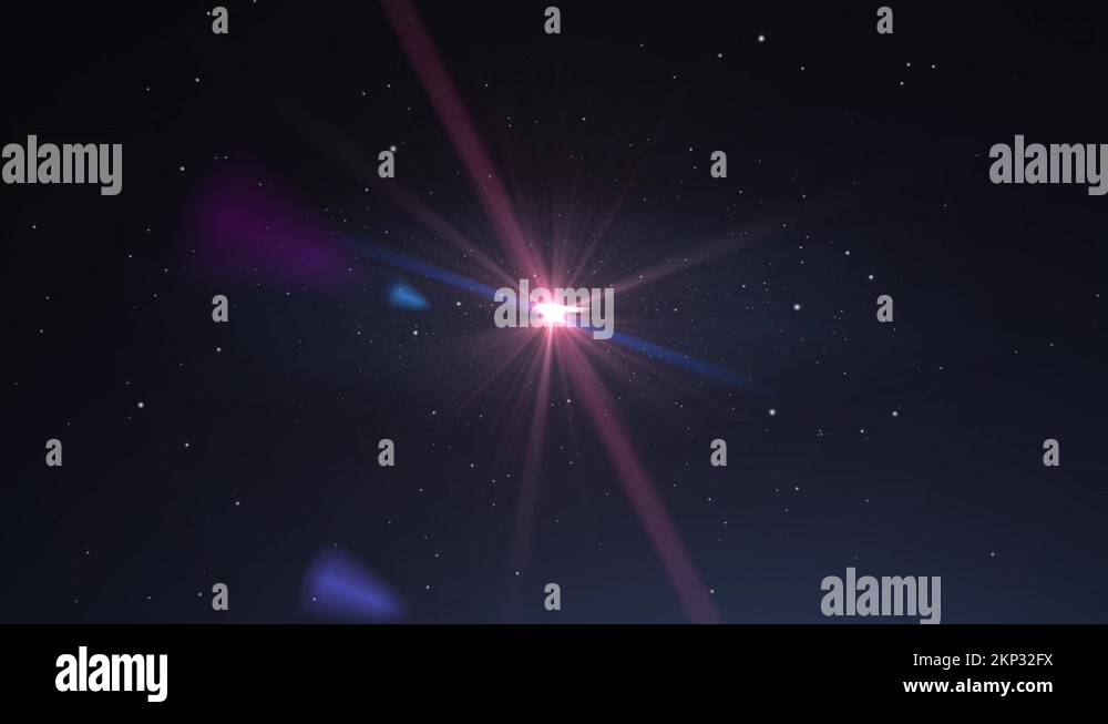 refractive purple light from a star in space Stock Video Footage - Alamy