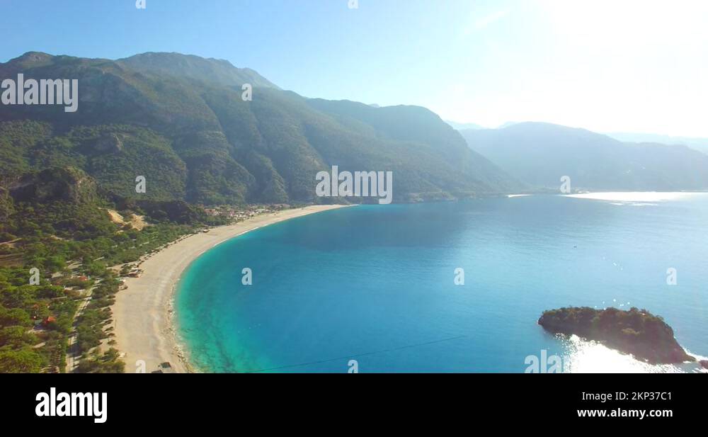 oludeniz blue lagoon famous fethiye oludeniz turkey fethiye above Stock ...