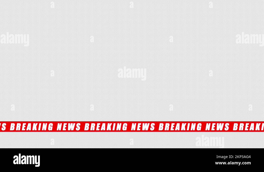 Breaking news line on transparent background. Alpha channel Stock Video ...