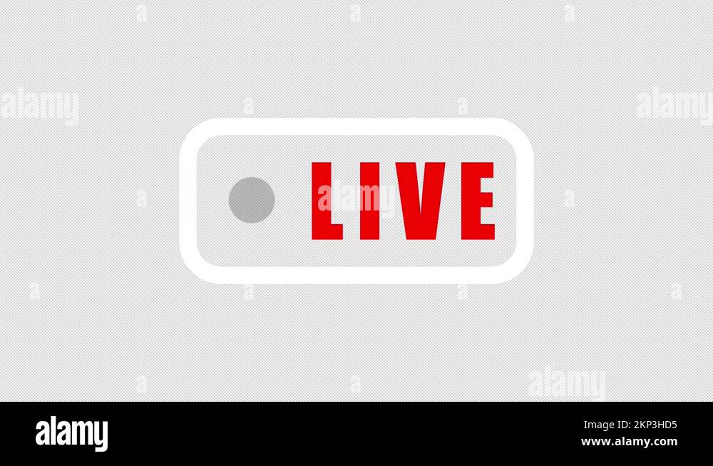 Live Stream. Animated icon on transparent background. Live broadcast ...