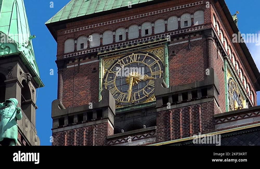 Copenhagen denmark clock tower Stock Videos & Footage - HD and 4K Video ...