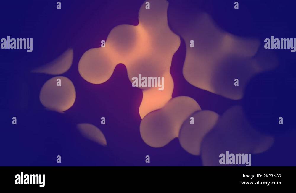 Floating glowing liquid blobs look like a lava lamp. 3d rendering loop animation Stock Video ...