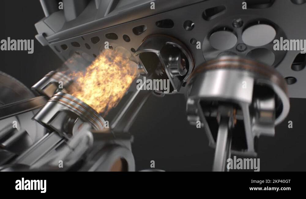 Beautiful and accurate V8- Engine Animation. SEAMLESS LOOP 4K HIGH ...