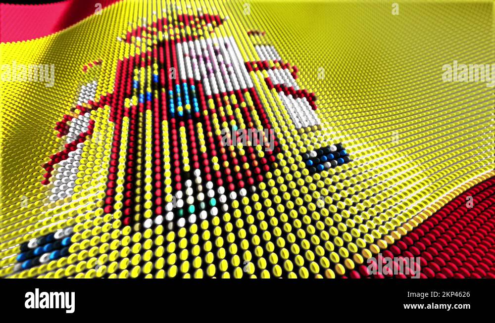 National flag of Spain background, loopable animation of Spanish flag ...