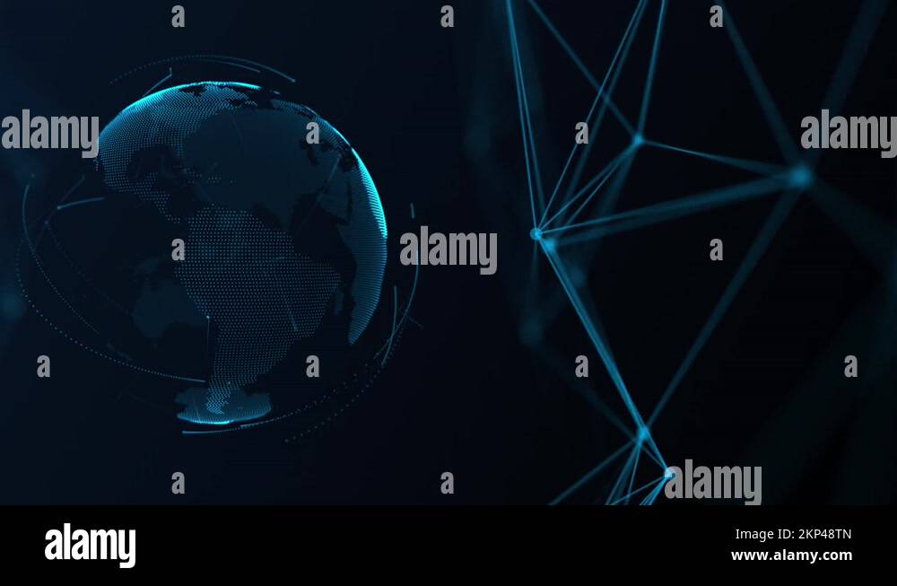 Metaverse world map globe in futuristic environment background Stock ...