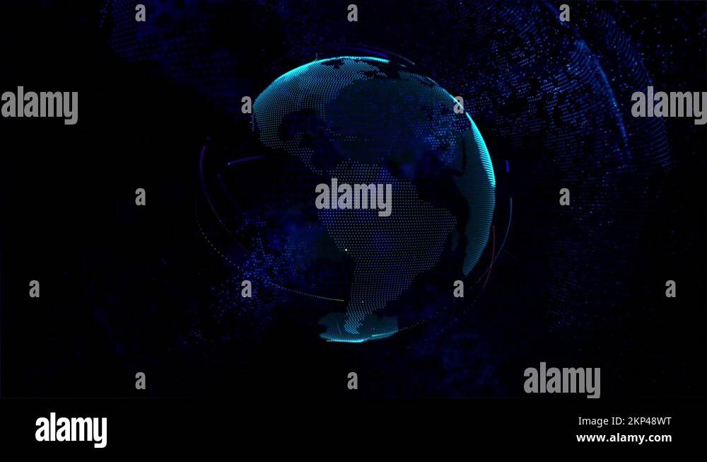Metaverse world map globe in futuristic environment background Stock ...