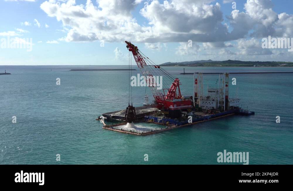 Floating work platform barge crane Stock Videos & Footage - HD and 4K ...