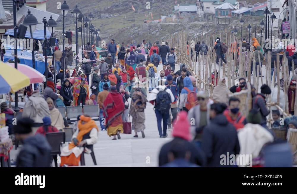 Large Crowd Of Devotees Gathered To Worship God Shiva At Kedarnath ...