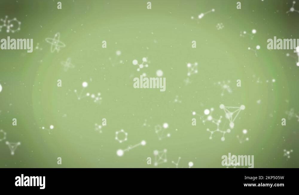 Animation molecules over green background Stock Videos & Footage - HD ...