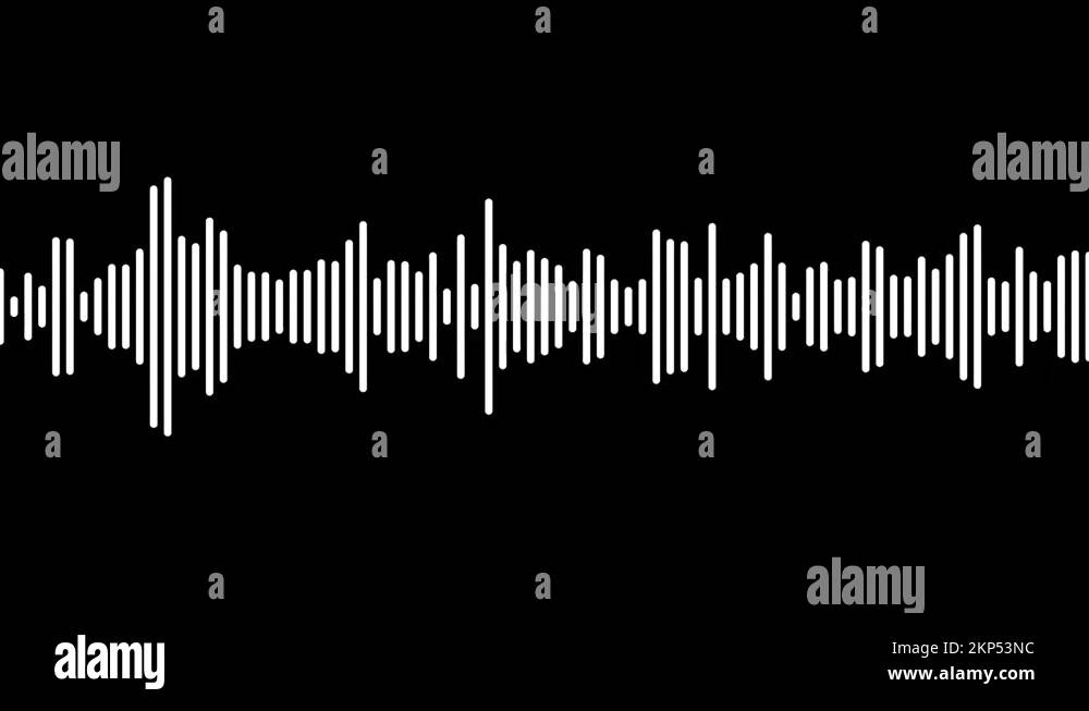 Sound wave audio music white waveform sonic electronic noise Seamless ...