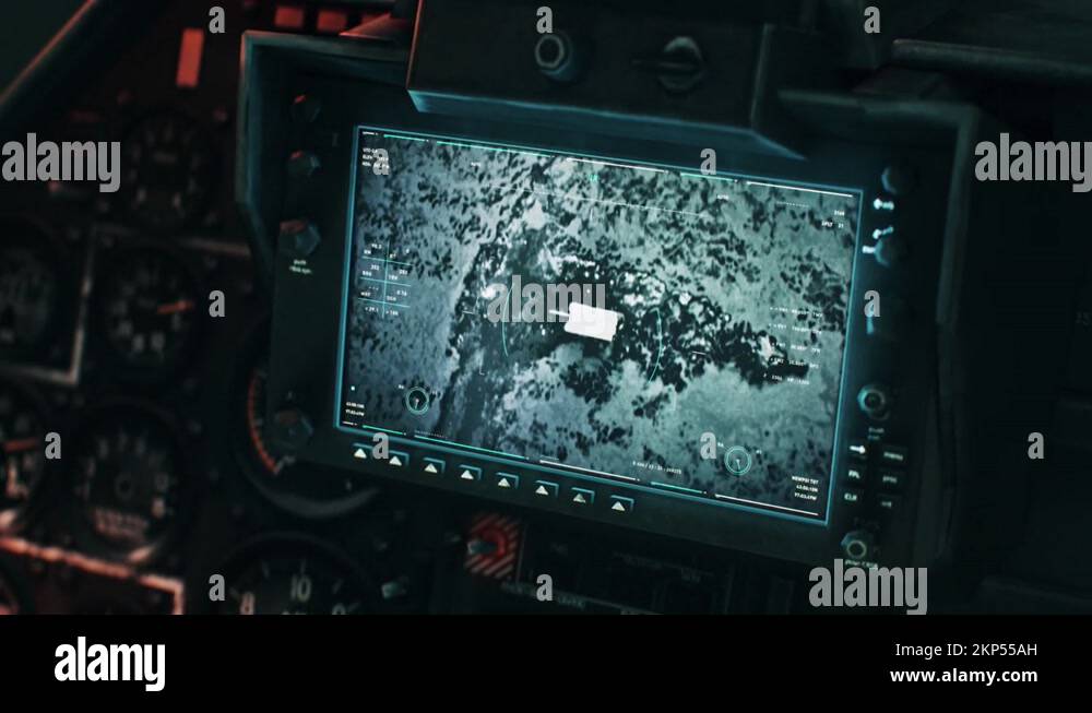 Modern Military Rocket Weapon Focuses On A Tank Vehicle Via Control ...