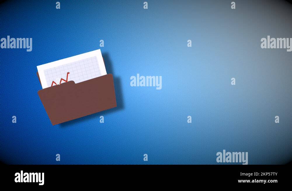 Animated office folder with progress chart Stock Video Footage - Alamy