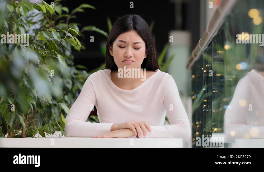 Frustrated girl sitting table Stock Videos & Footage - HD and 4K Video ...